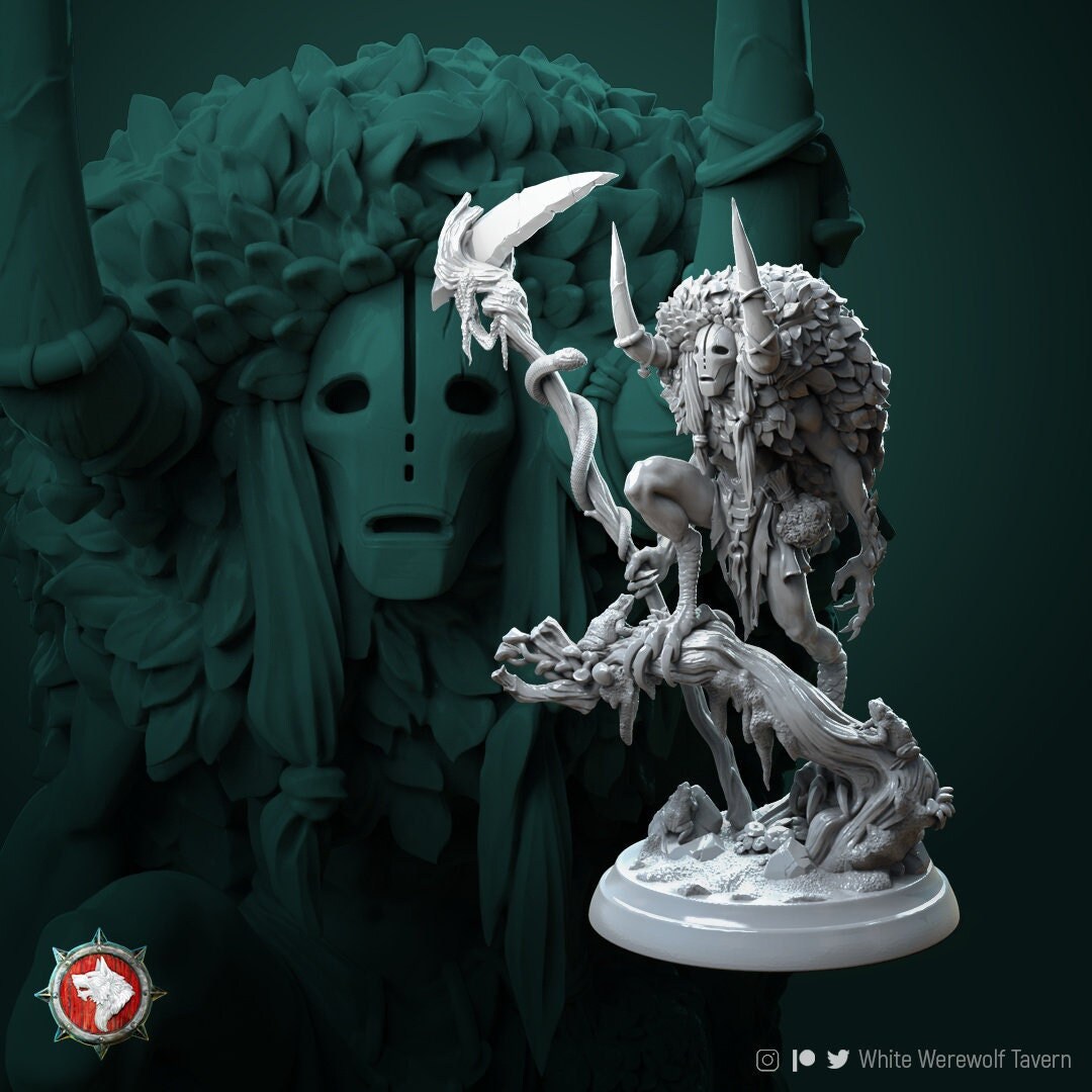 Forest Spirit Miniature Chmerih Faceless Tabletop RPG - Etsy