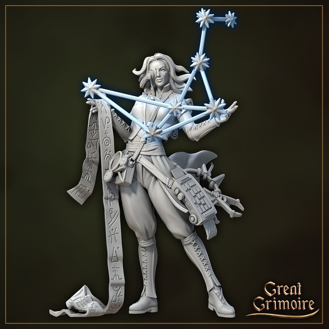 Female Chronicler Miniature | Tabletop RPG Miniature | Great Grimoire ...