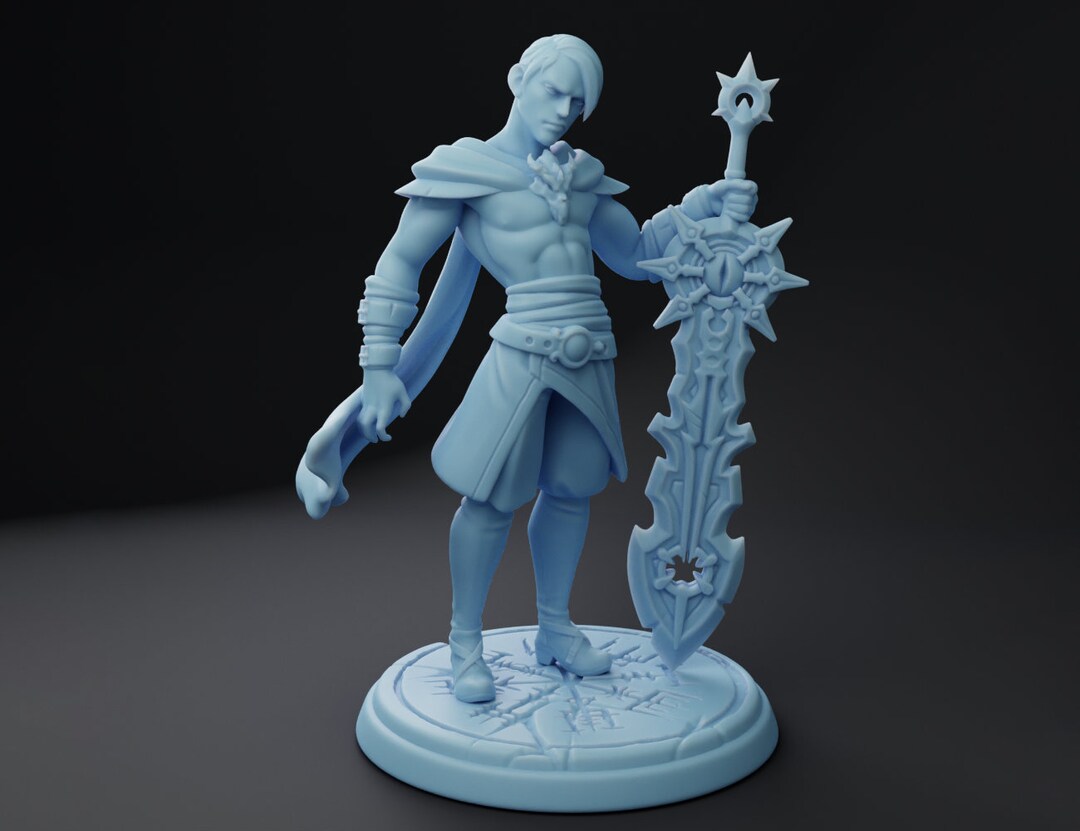 Barbarian Miniature, Norben Twin Goddess Miniatures Tabletop RPG ...
