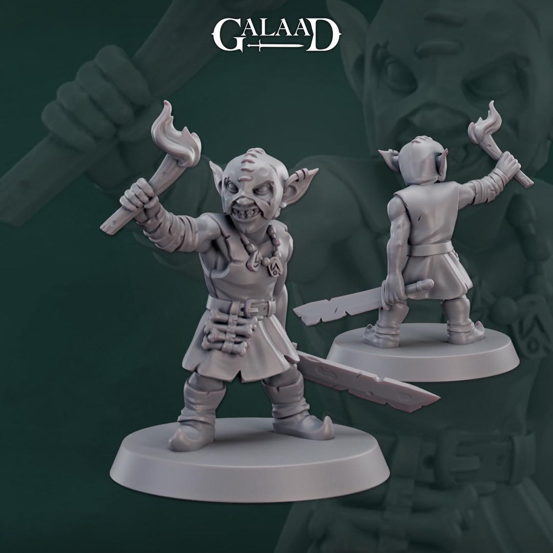 Goblin Barbarian Miniature | Tabletop RPG Miniature | Galaad Miniatures ...