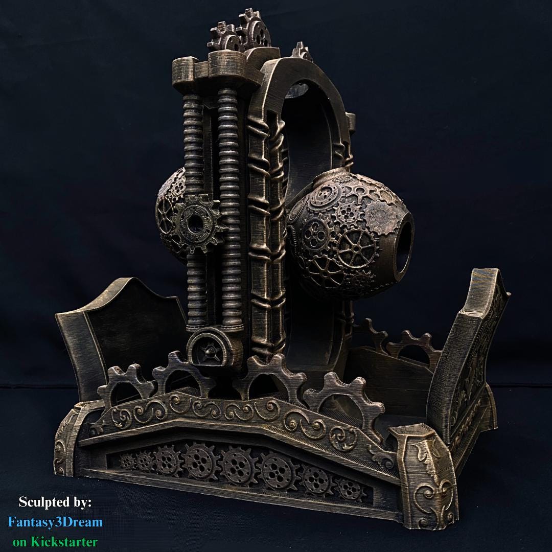 Steampunk Hourglass Dice Tower | Fantasy 3dream | Roleplaying 3D ...