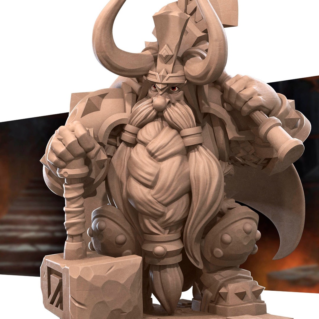 Dwarf King Miniature Tabletop RPG Miniature Bite the Bullet Roleplaying ...