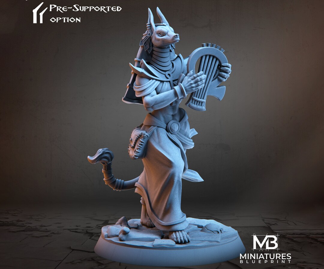 Anubis Bard Miniature | Tabletop RPG Miniature | Miniatures Blueprint ...