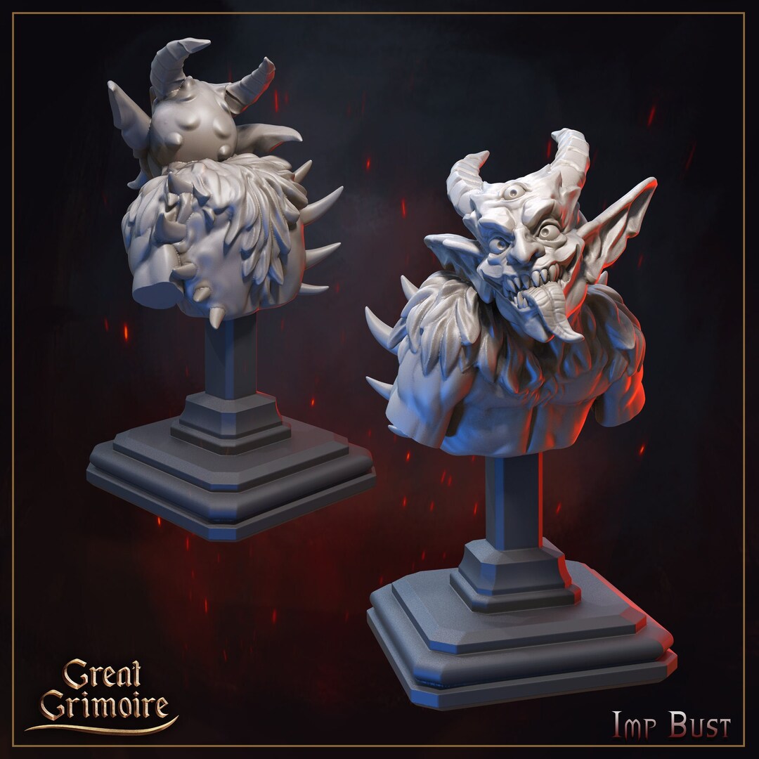 Imp Bust | Tabletop RPG Miniature | Great Grimoire | Roleplaying 3D ...