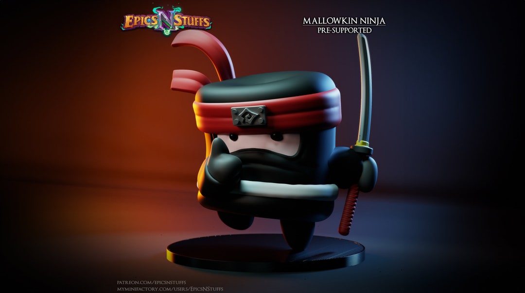 Marshmallow Ninja Miniature Tabletop RPG Miniature Epic 'N' Stuff ...
