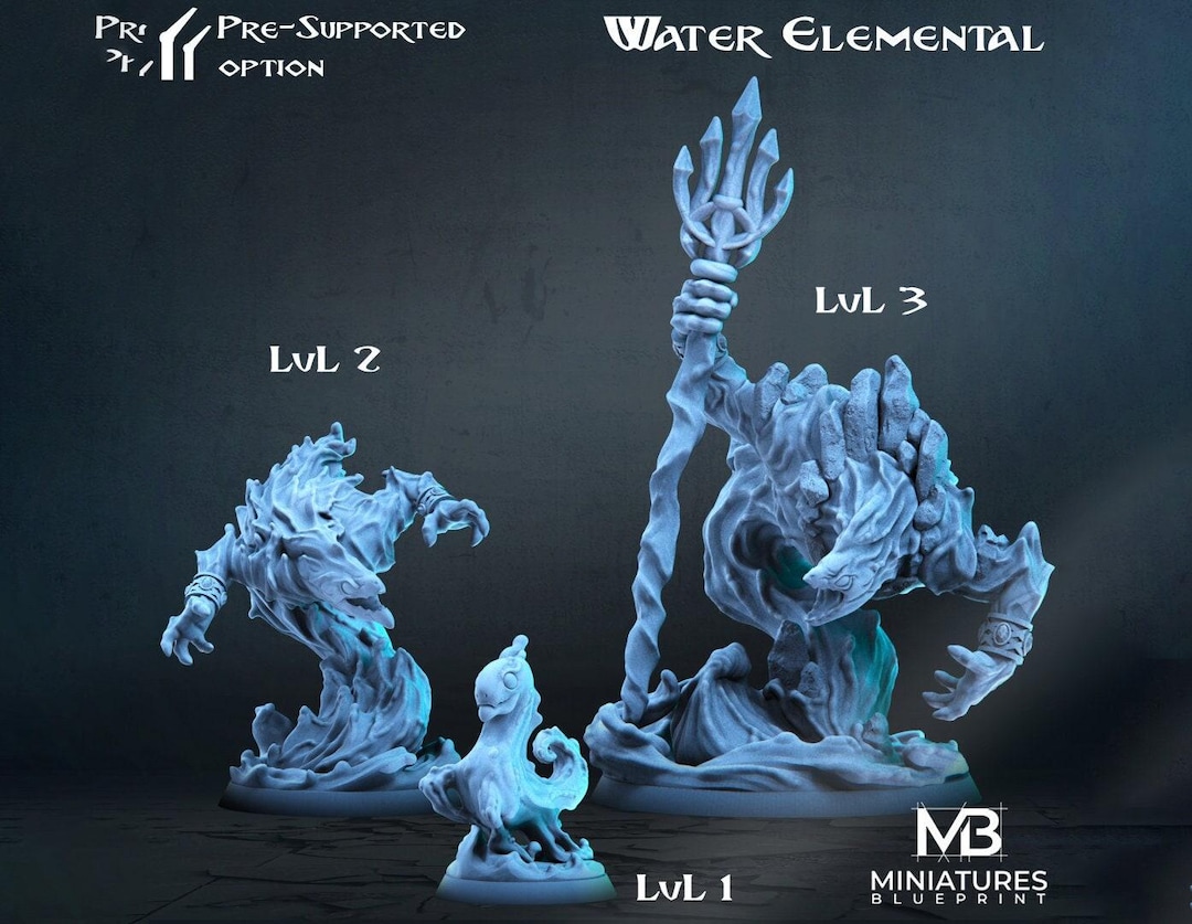 Water Elemental Miniature | Tabletop RPG Miniature | Miniatures ...