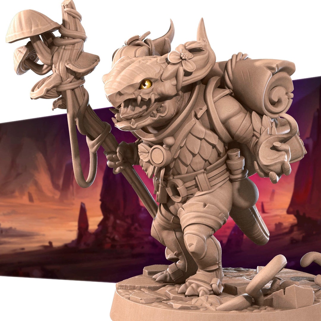 Kobold Druid Miniature Tabletop RPG Miniature Bite the - Etsy