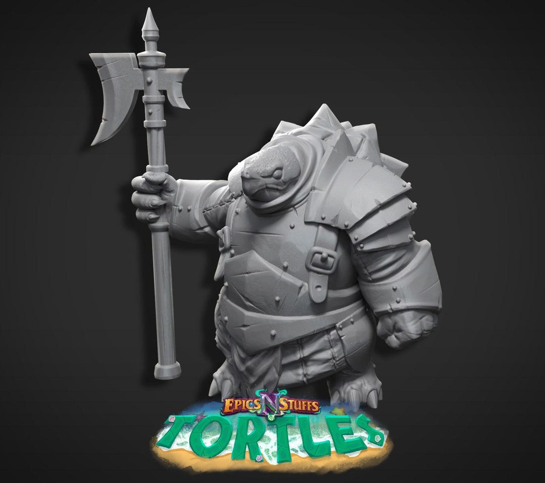 Armored Tortle Miniature | Tabletop RPG Miniature | Epic 'N' Stuff ...