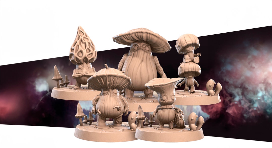 Myconid Miniature Tabletop RPG Miniature Bite the Bullet Roleplaying 3D ...