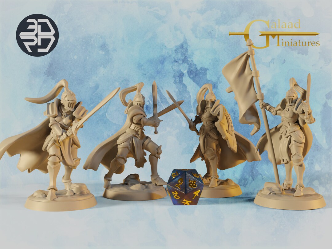 Female Knight Miniature Tabletop RPG Miniature Galaad Miniatures ...