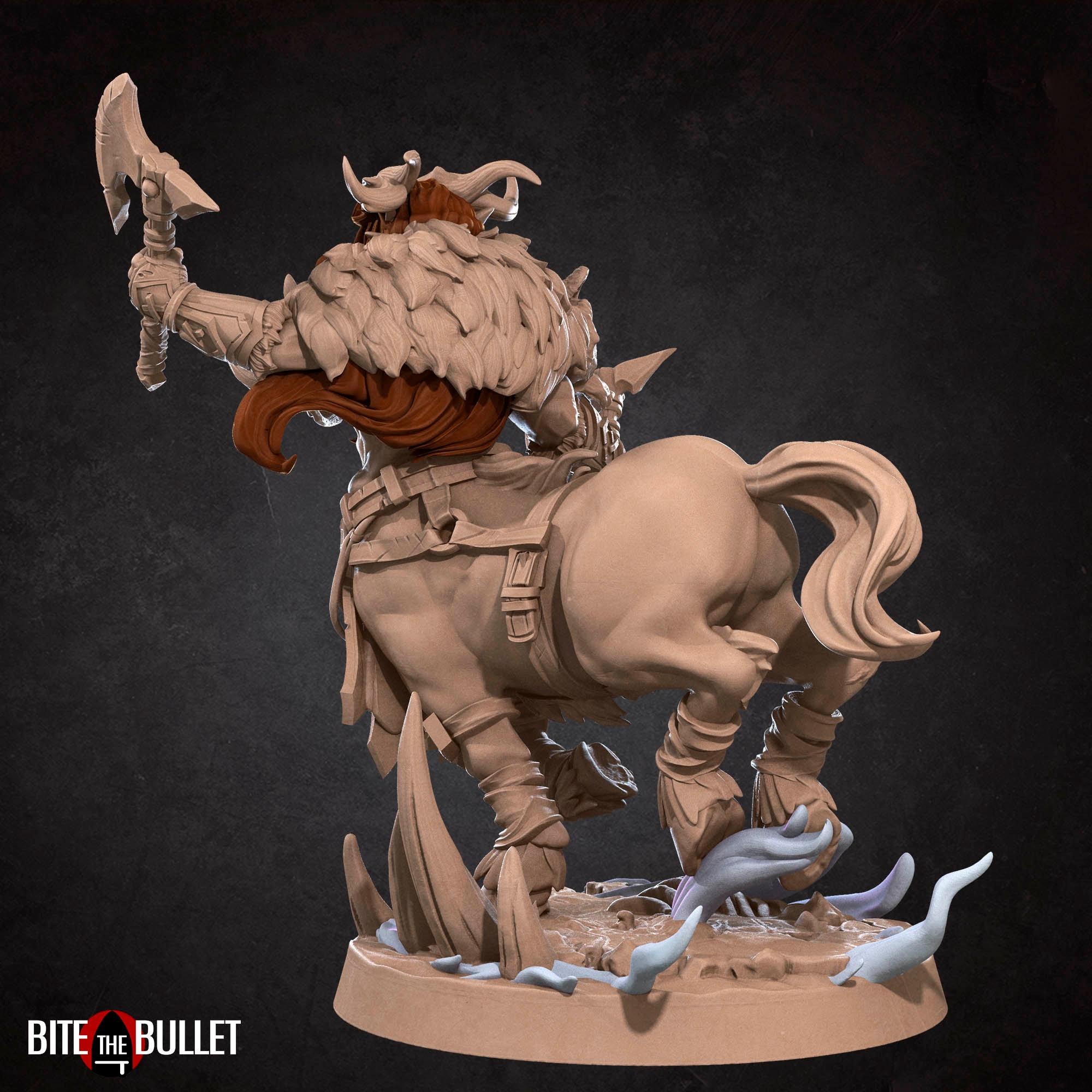 Centaur Barbarian Miniature Tabletop RPG Miniature Bite - Etsy