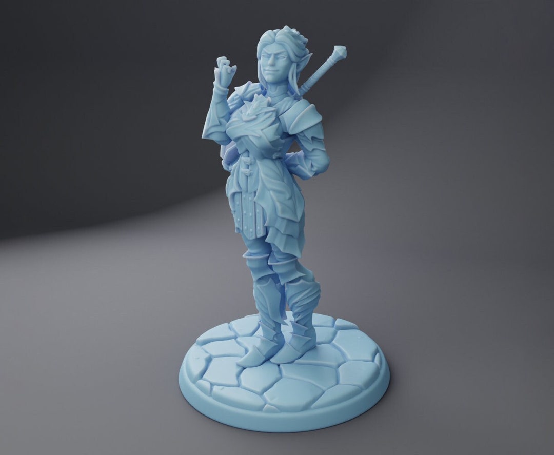 Female Drow Paladin Miniature, Mindy Twin Goddess Miniatures Tabletop ...