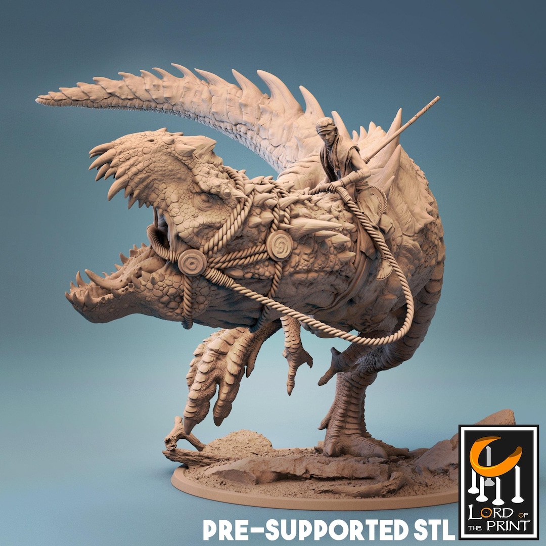 T-rex Mount Miniature | Tabletop RPG Miniature | Rescale Miniature ...