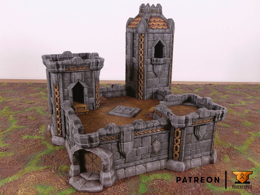 Dwarf Stronghold Terrain Scenery | Makers Anvil | Roleplaying 3D ...