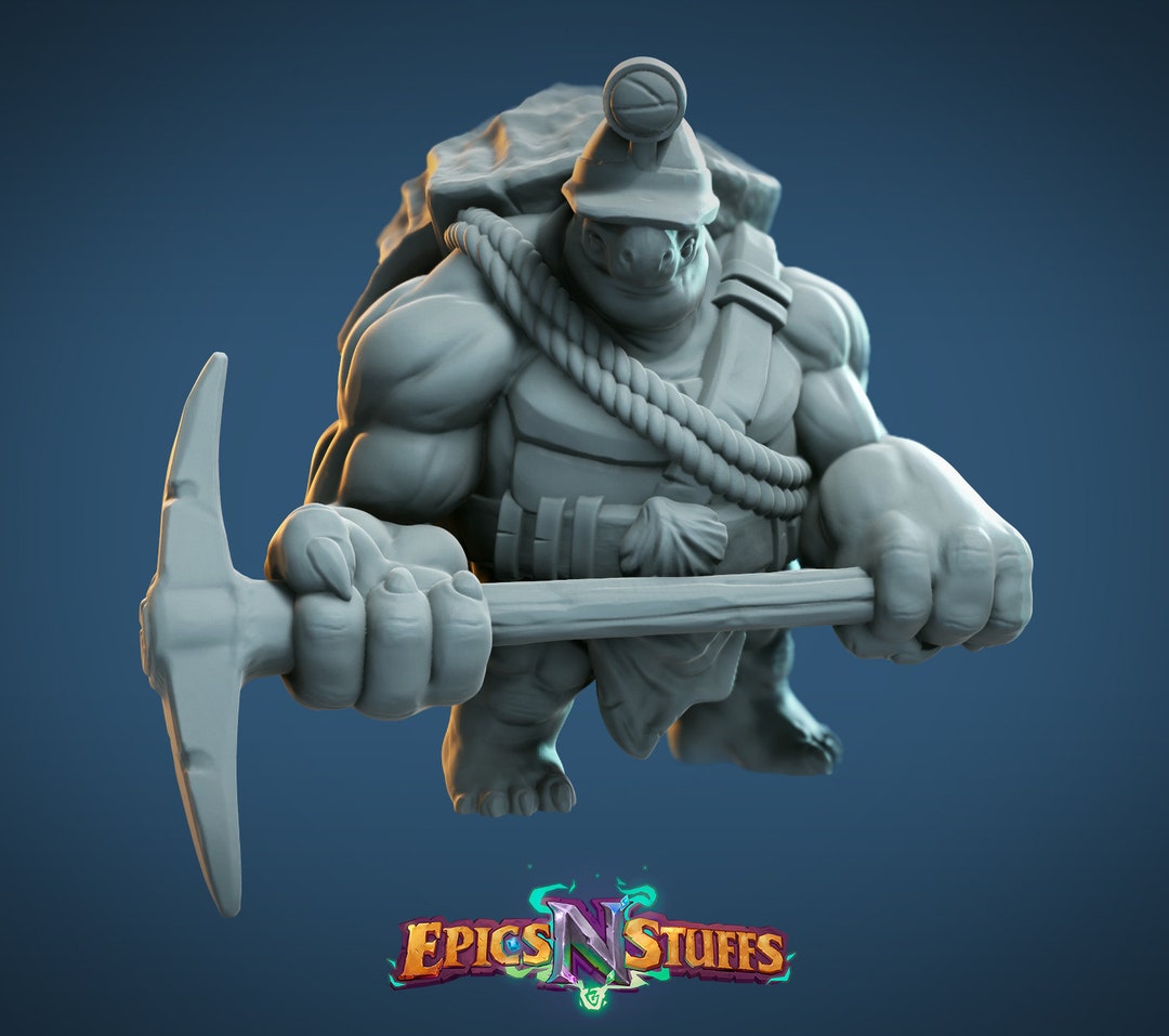 Tortle Adventurer Miniature Tabletop RPG Miniature Epic 'N' Stuff ...