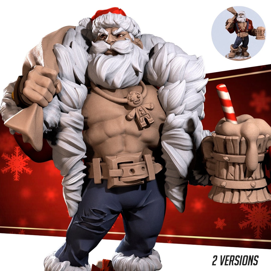 Santa Claus Miniature, Klaus Tabletop RPG Miniature Bite the Bullet ...