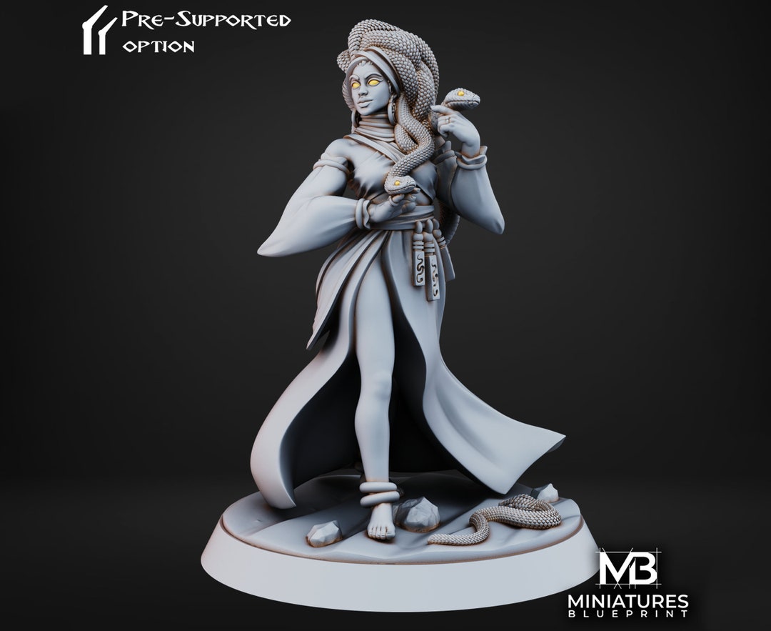 Medusa Miniature Tabletop RPG Miniature Miniatures Blueprint ...