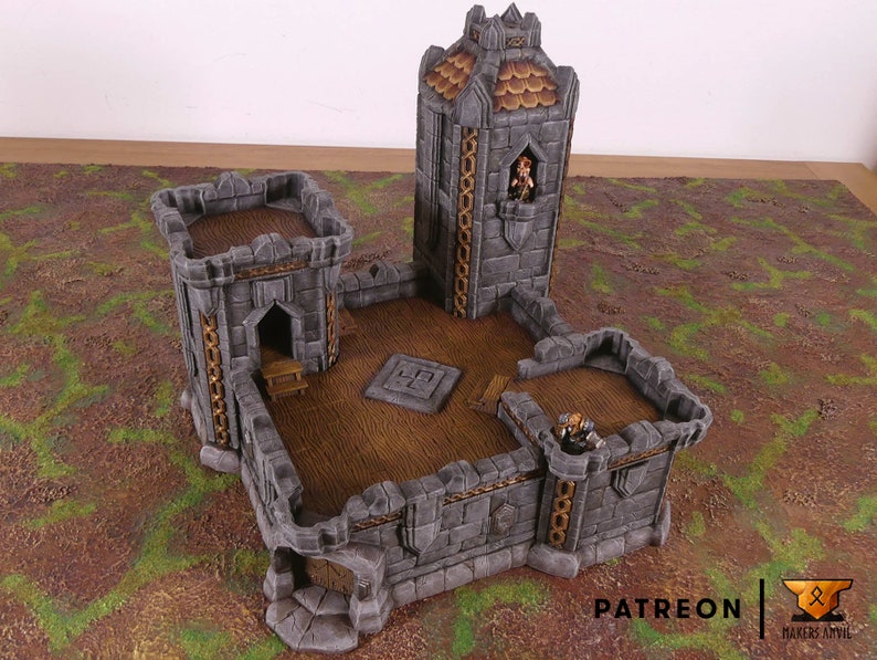 Dwarf Stronghold Terrain Scenery | Makers Anvil | Roleplaying 3D ...