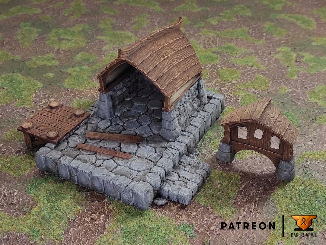 Fisherman Dock and Notice Board Terrain Scenery | Makers Anvil ...