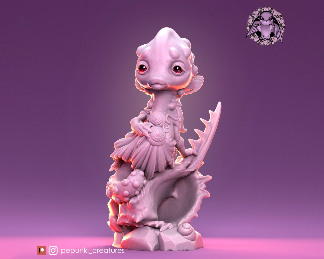 Female Seahorse Miniature Tabletop RPG Miniature Pepunki Creatures ...