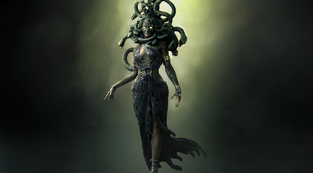 Gorgon Miniature, Medusa | Tabletop RPG Miniature | Nerikson ...