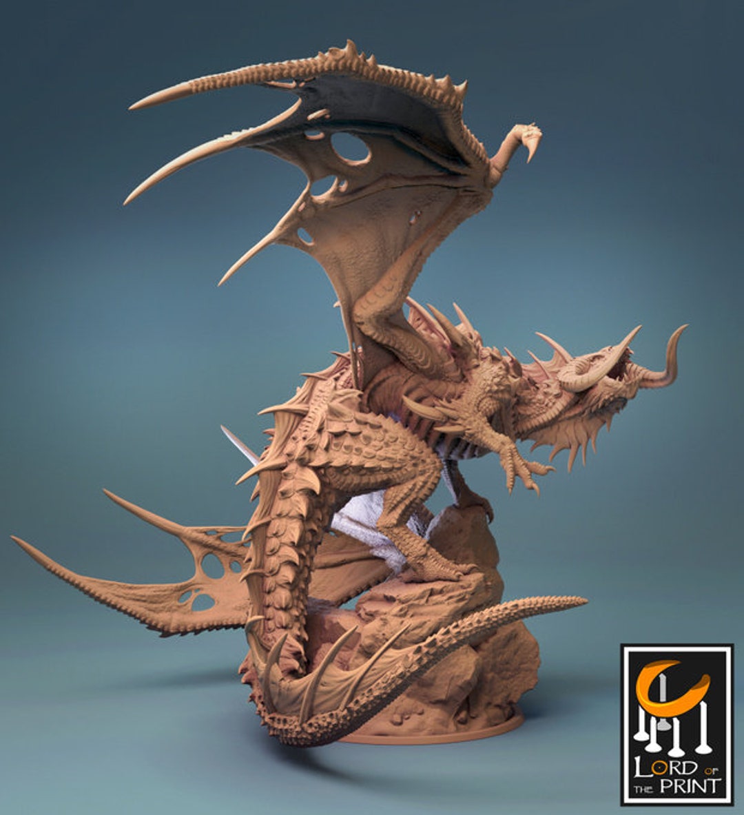 Black Dragon Miniature | Tabletop RPG Miniature | Rescale Miniature ...