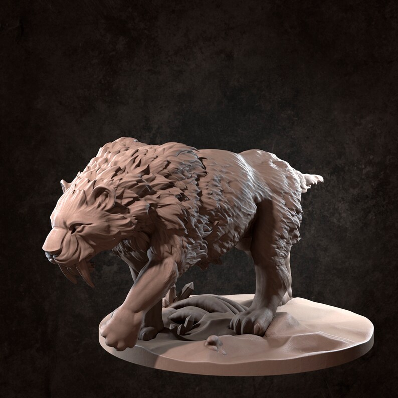 Sabertooth Miniature Tabletop RPG Miniature Dragon - Etsy
