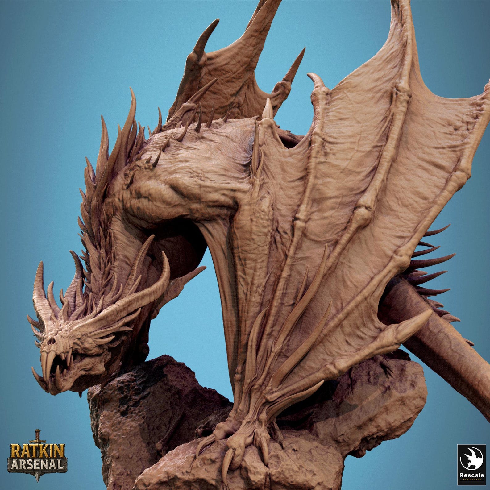 Crypt Wyrm Miniature | Tabletop RPG Miniature | Rescale Miniature ...