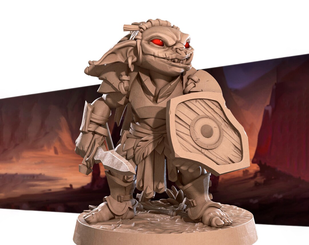 Female Goblin Fighter Miniature Tabletop RPG Miniature Bite the Bullet ...