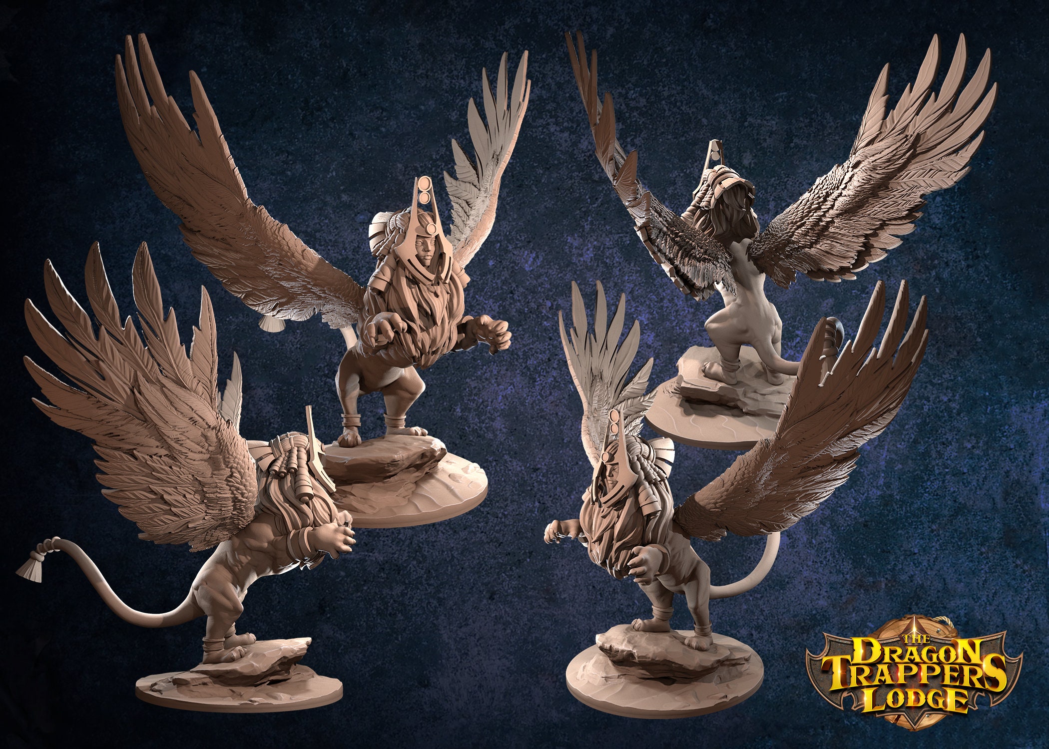 Sphinx Miniature Tabletop RPG Miniature Dragon Trappers - Etsy