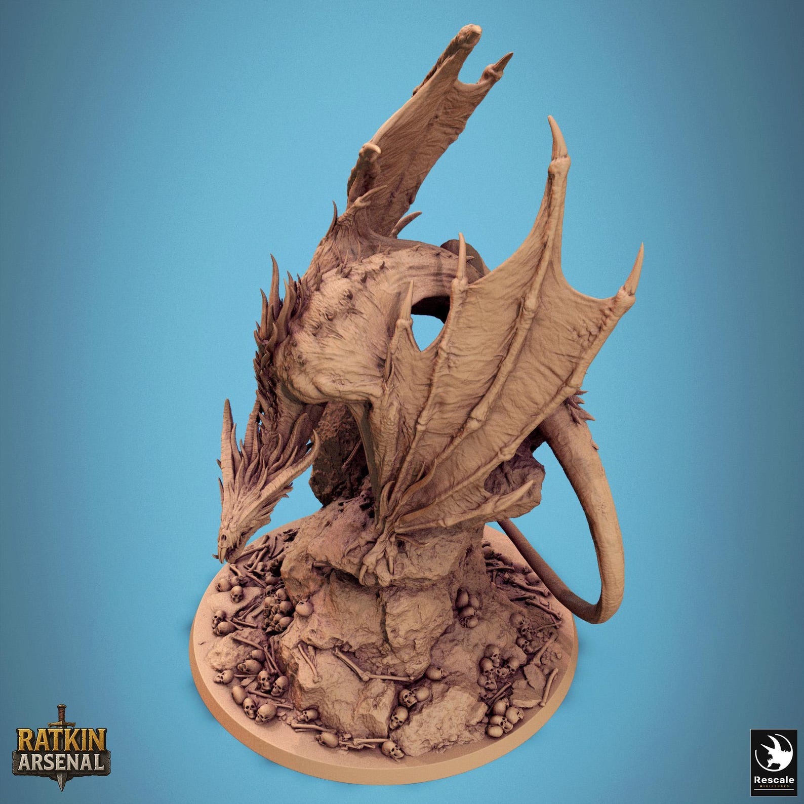 Crypt Wyrm Miniature | Tabletop RPG Miniature | Rescale Miniature ...