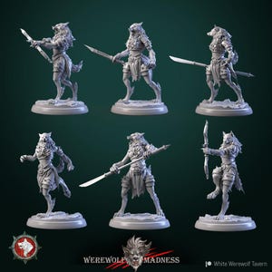 Female Werewolf Miniature | Tabletop RPG Miniature | White Werewolf ...