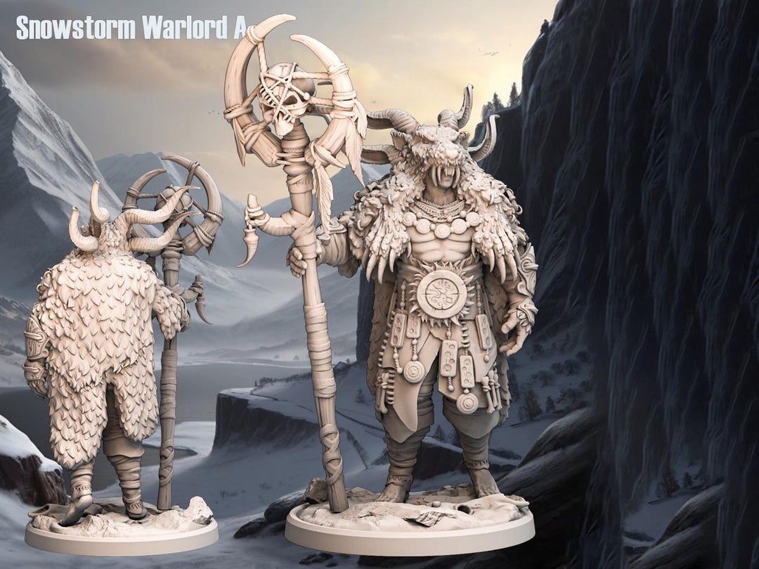 Frost Warlock Miniature Tabletop RPG Miniature Monolith Arts ...