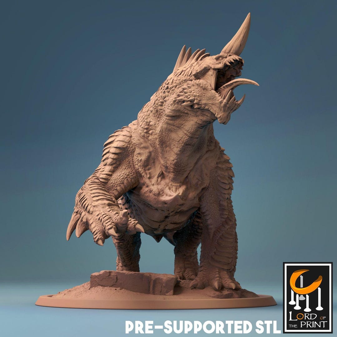 Hell Hound Miniature | Tabletop RPG Miniature | Rescale Miniature ...
