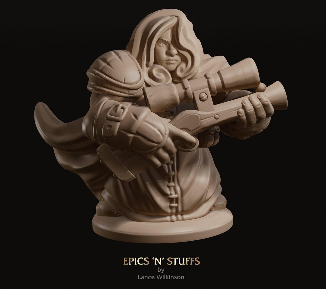 Dwarven Female Ranger | Tabletop RPG Miniature | Epic 'N' Stuff ...