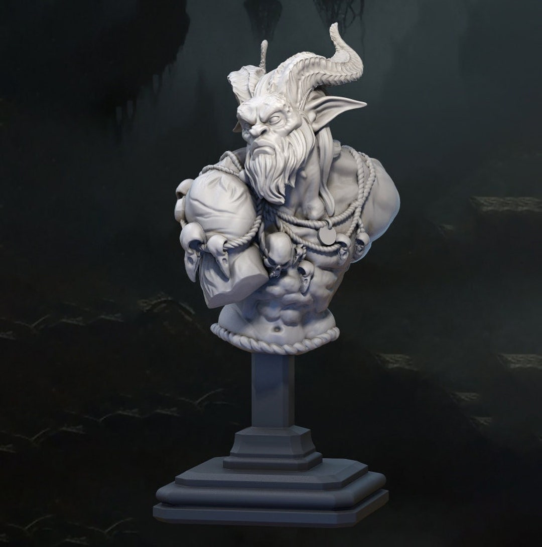 Satyr Bust | Tabletop RPG Miniature | Great Grimoire | Roleplaying 3D ...