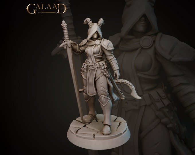 Tiefling Paladin Ariza 28mm Miniatures for Tabletop Gaming dnd, D&D, by ...