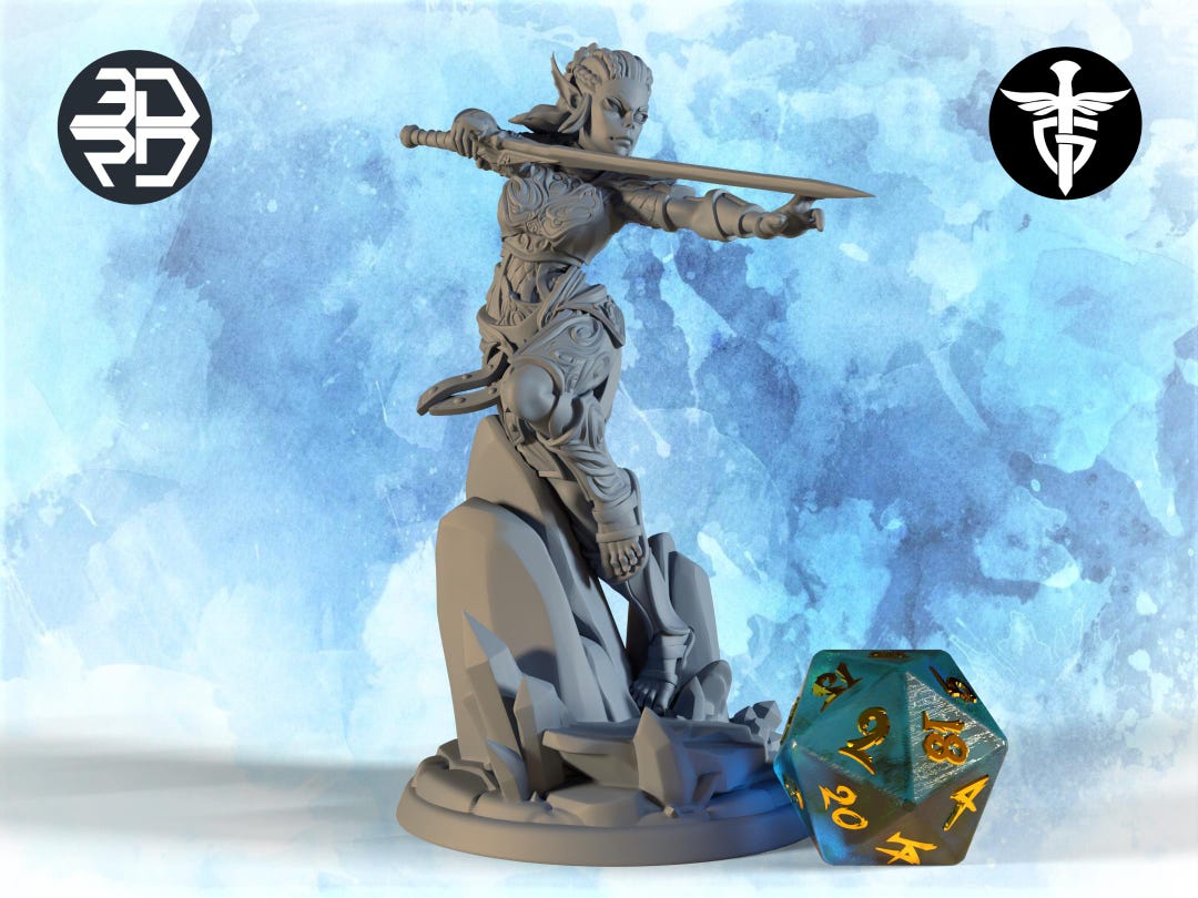 Female Gith Warrior Miniature | Twin Goddess Miniatures | Tabletop RPG ...