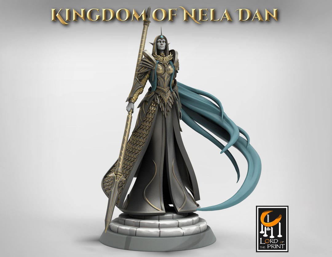 Elf Queen Miniature, Mirosi | Tabletop RPG Miniature | Rescale ...
