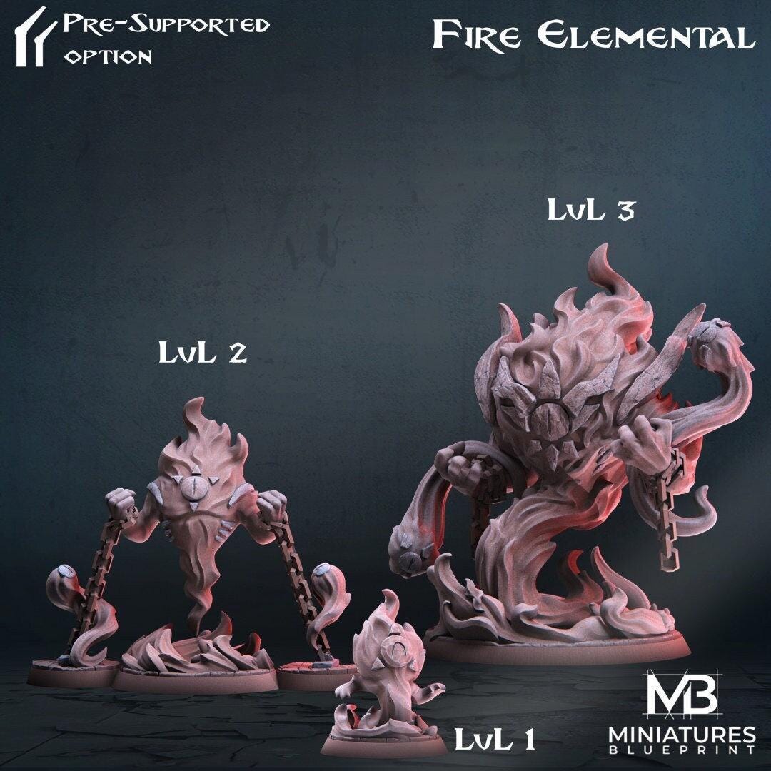 Fire Elemental Miniature | Tabletop RPG Miniature | Miniatures ...