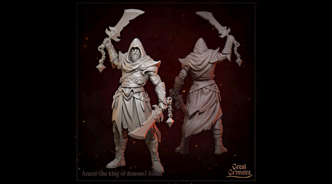 King of Demons Miniature, Azazel | Tabletop RPG Miniature | Great ...