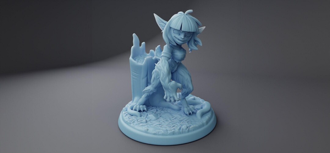 Female Goblin Werewolf Miniature, Mirabel | Twin Goddess Miniatures ...