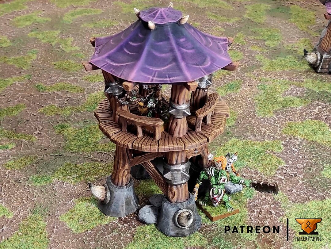 Orc Watchtower Terrain Scenery | Makers Anvil | Roleplaying 3D Printed Fantasy Scenery ...