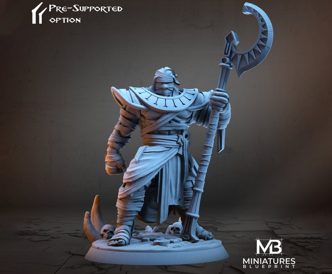 Mummy Guardian Miniature Tabletop RPG Miniature Miniatures Blueprint ...