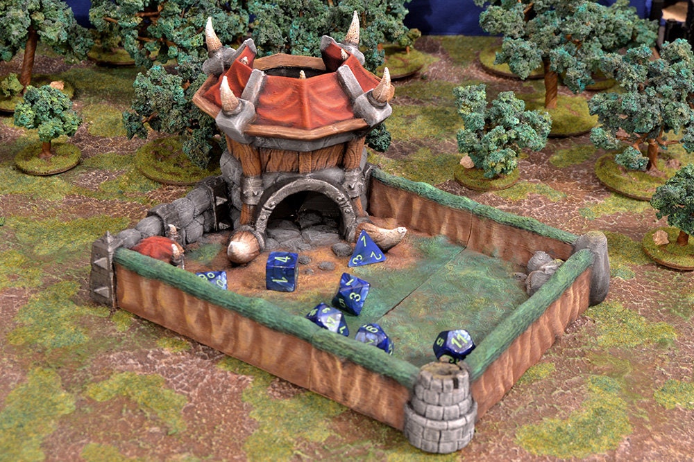 Dice Tower Battle Field 3D Printed Orc Human | Makers Anvil ...