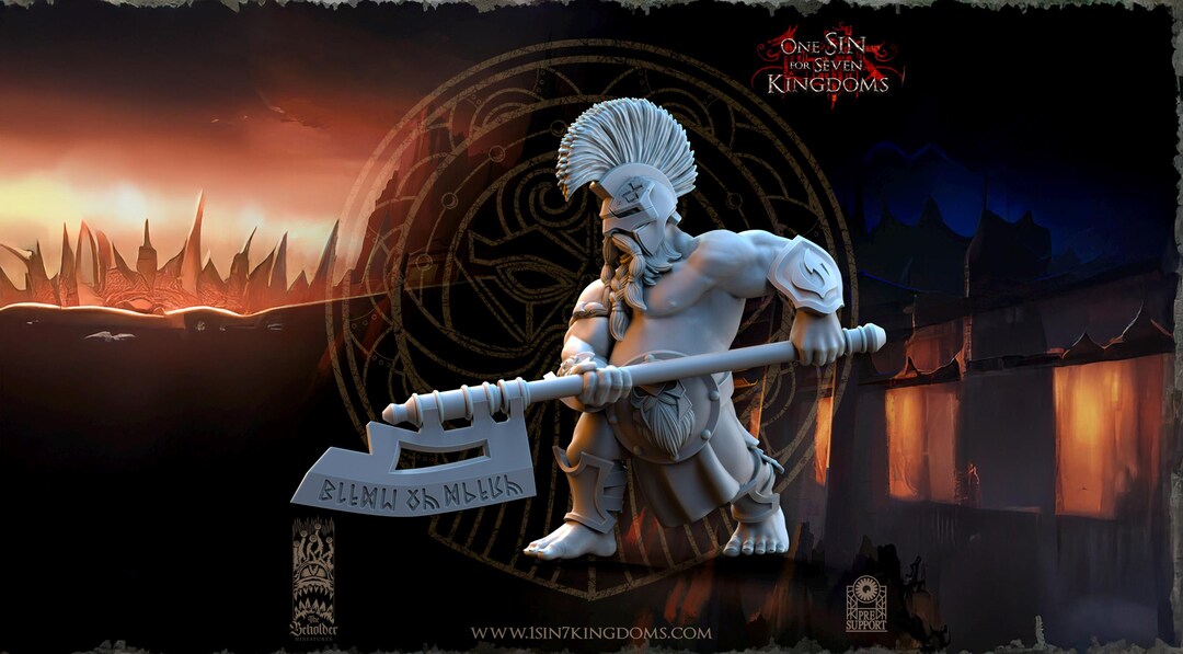 Dwarf Cleaver Miniature Tabletop RPG Miniature Thebeholderminiatures ...