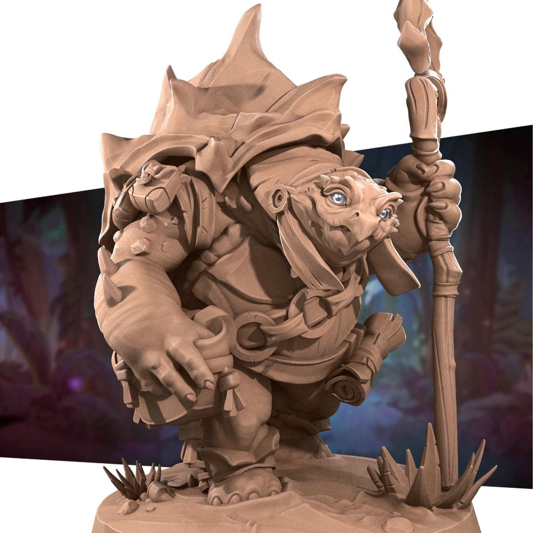 Tortle Elder Miniature | Tabletop RPG Miniature | Bite the Bullet ...