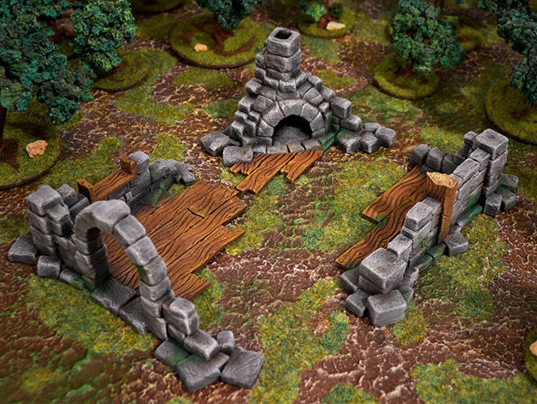 Ruined House Building Terrain Scenery | Makers Anvil | Roleplaying 3D ...