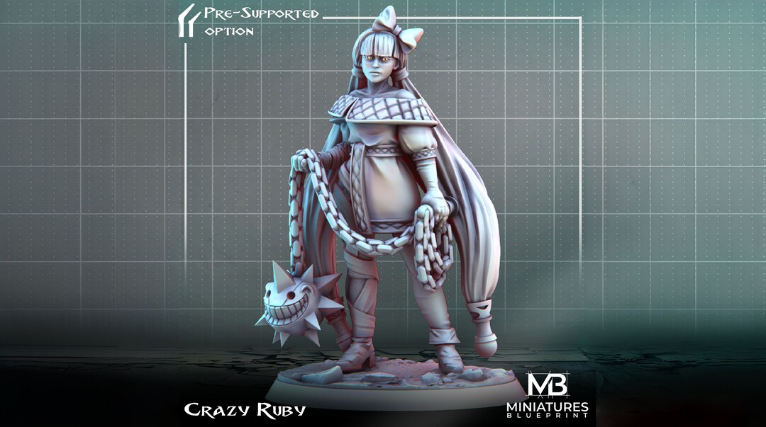 Crazed Warrior Child Miniature, Ruby Tabletop RPG Miniature Miniatures ...