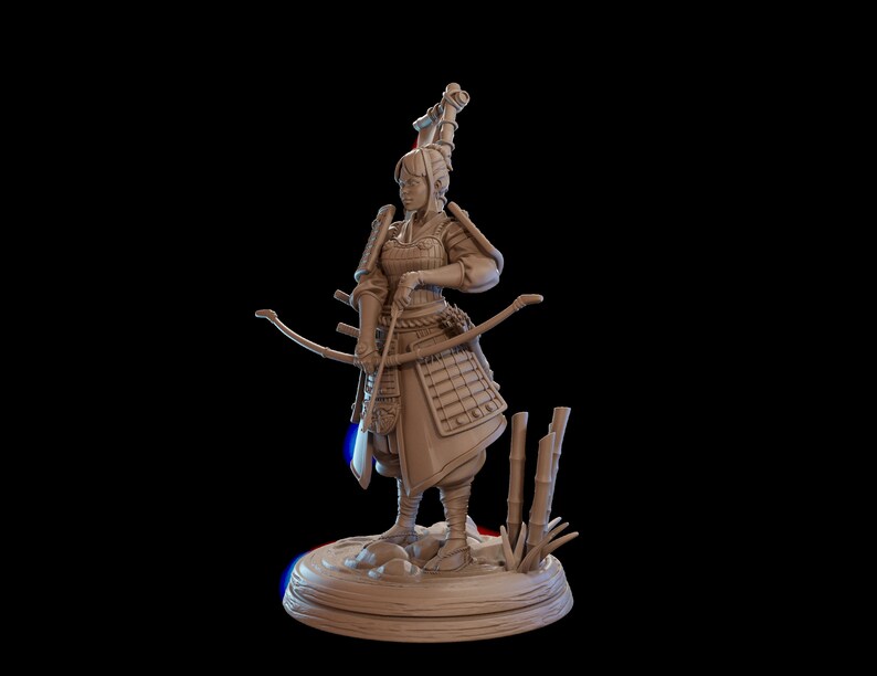 Female Samurai Archer Miniature Sakura Tabletop RPG - Etsy